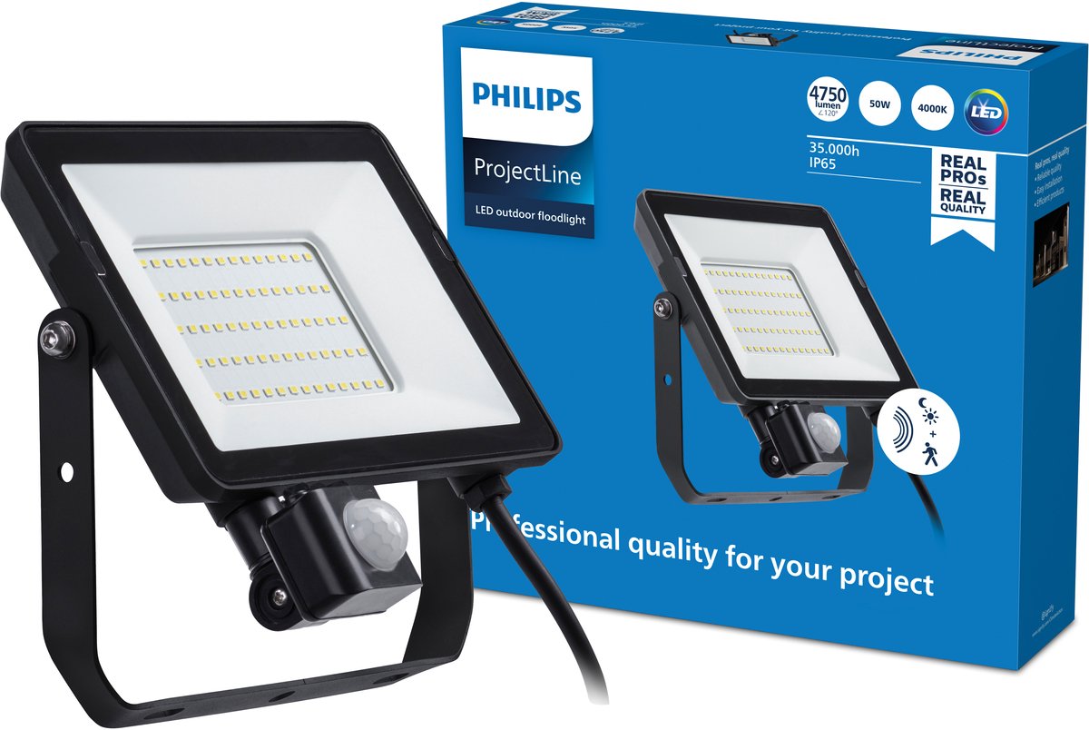 Philips ProjectLine straler 50W koel wit licht - 4000K - Geïntegreerde ...