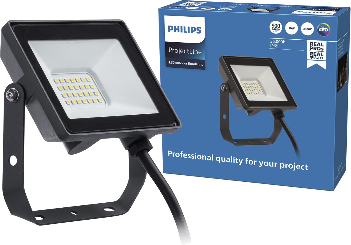 Philips ProjectLine schijnwerper - LED paneel - 10 W - Warmwit licht ...