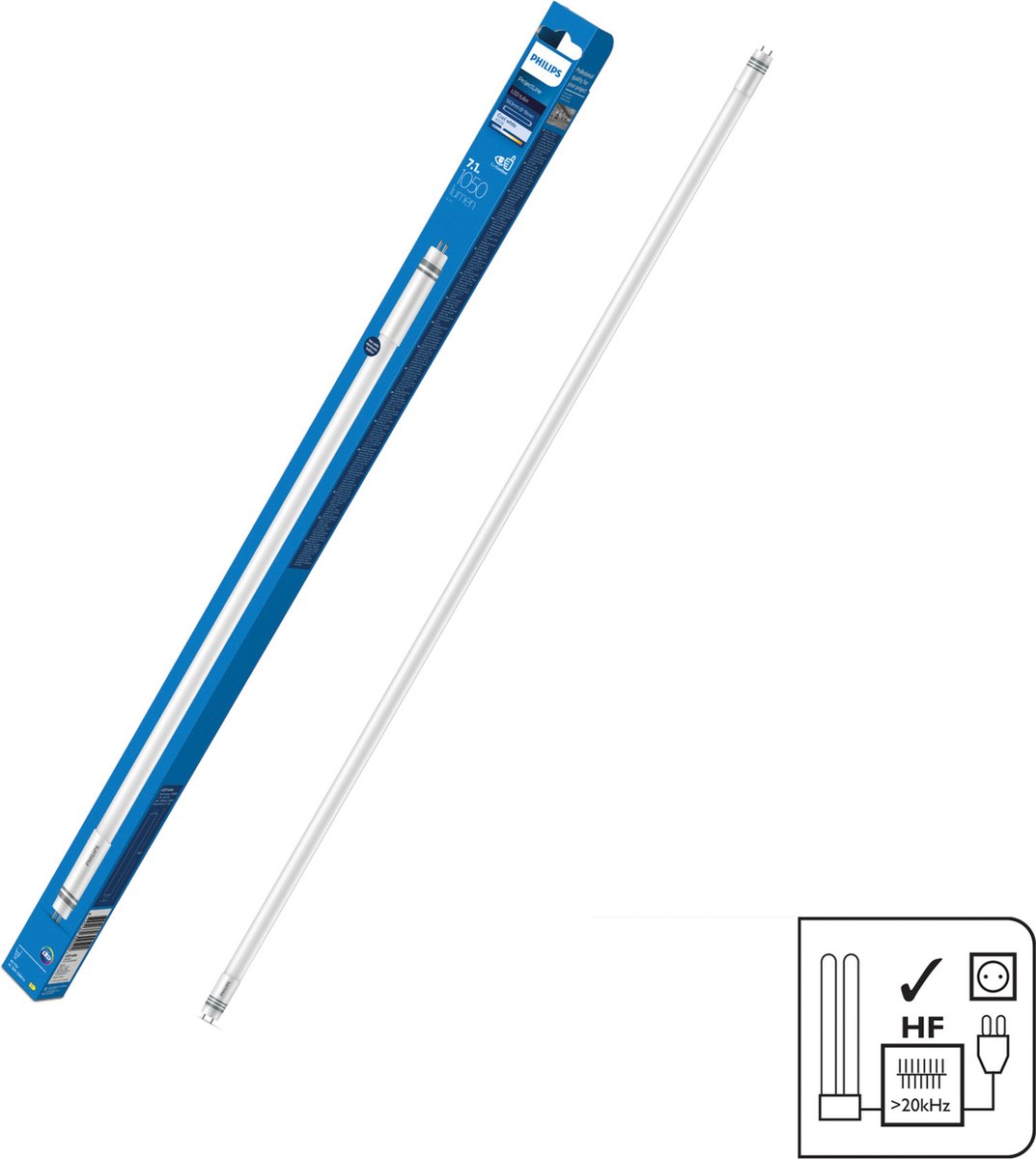 Philips LED TL buis T5 - 7.7 W - G5 - Koelwit licht - 600 mm - Lampenonline