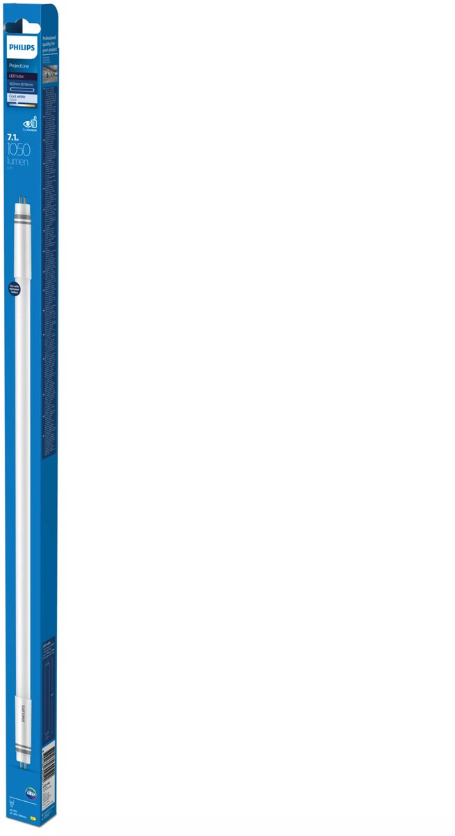 Philips LED TL buis T5 - 7.7 W - G5 - Koelwit licht - 600 mm - Lampenonline