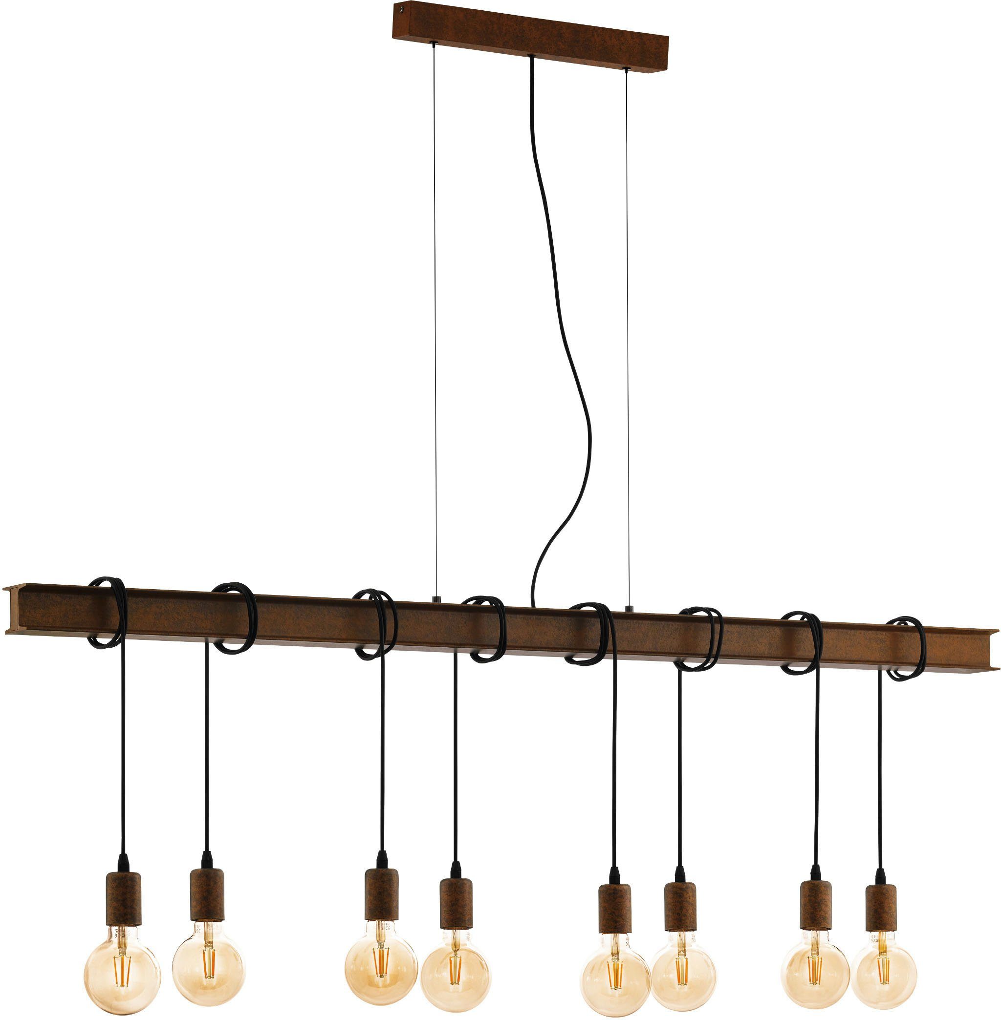 EGLO Townshend 4 Hanglamp - E27 - 150 cm - Bruin - Lampenonline