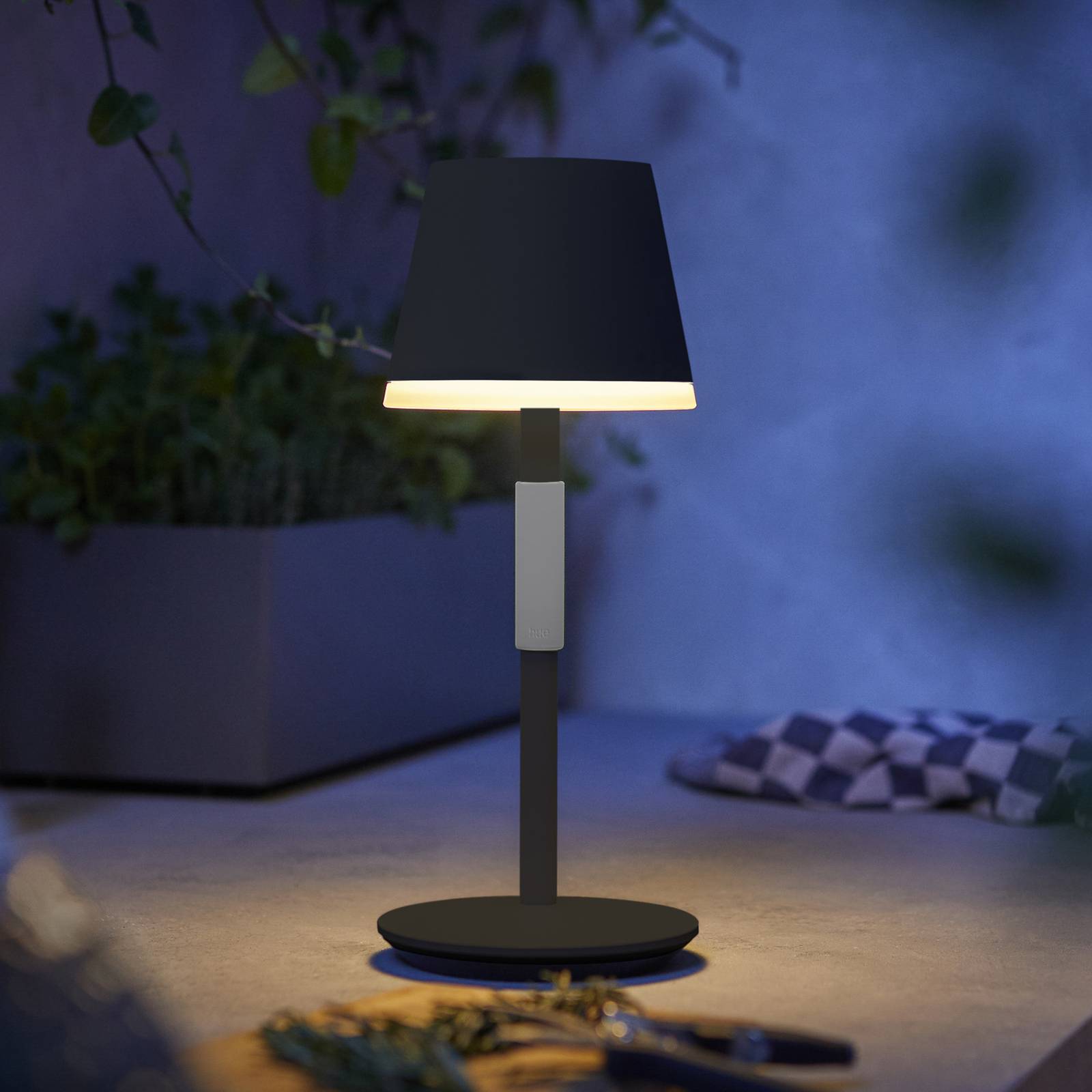 Philips Hue Go draagbare tafellamp - wit en gekleurd licht - zwart ...